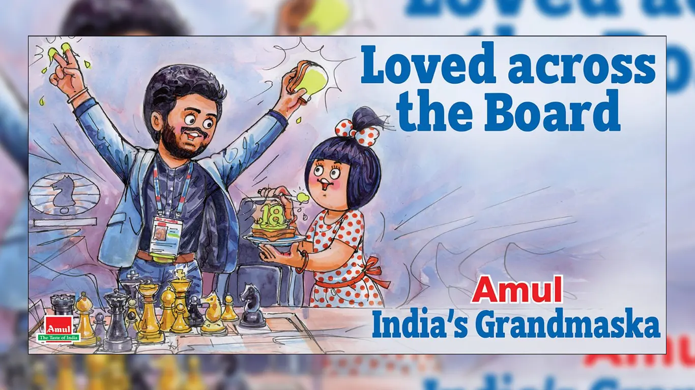 Amul Topical: Celebrating D. Gukesh's Historic Win | Ad Library